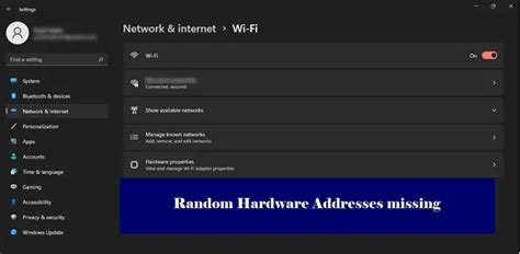how to turn on random hardware addresses in windows 11 10
