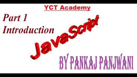 Javascript By Pankaj Panjwani Introduction In Hindi Youtube
