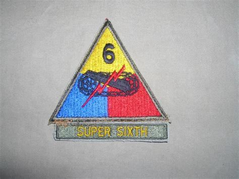 Ww2 6th Us Armored Division With Post War Nickname Tab £19 84 Picclick Uk