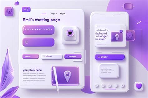 Premium Photo Unique Neomorphic Design Kit For App User Profile