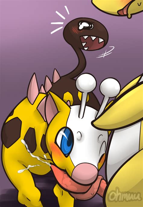 Rule 34 Ambiguous Gender Ampharos Cum Duo Fellatio Female Girafarig