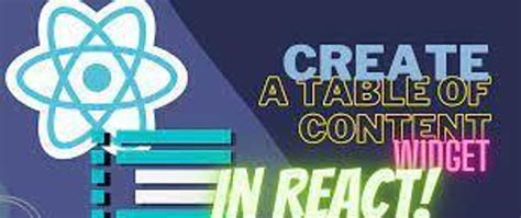 Create A Table Of Contents With Highlighting In React Dev Community