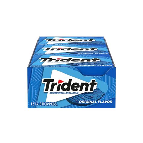 Buy Trident Sugar Free Original Gum 14 Sticks 26g Box Fresh Breath