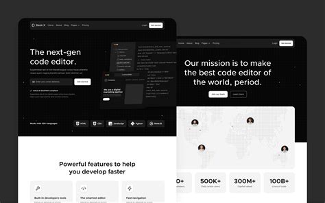 dark mode saas webflow template sleek x brix templates