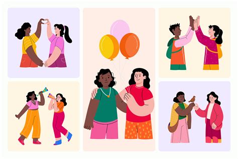 Animated Friends Illustration Art