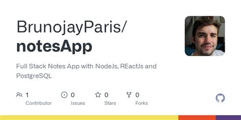 Github Brunojayparisnotesapp Full Stack Notes App With Nodejs Reactjs And Postgresql