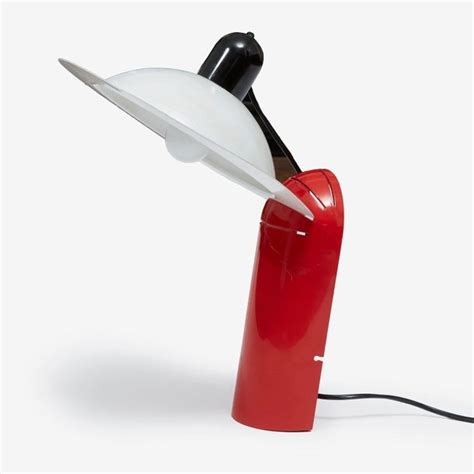 Stilnovo Lampiatta Hemi Cylindrical Shaft In Red Abs Movable Deflector In White Lacquered