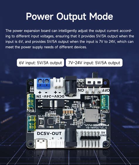 Raspberry Pi 5 Power Supply Expansion Board Support 5v 5a Output
