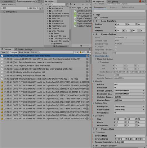 Failing Ray Cast On Full Ecs Instantiated Terrain Chunk Unity Engine