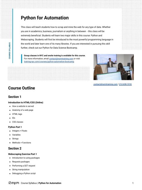Python For Automation Syllabus Pdf
