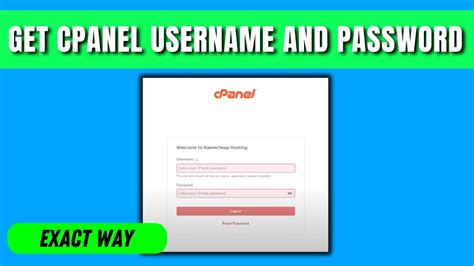 How To Get Cpanel Username And Password 2025 YouTube