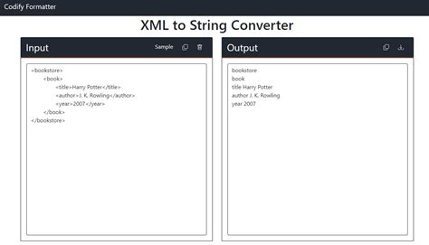 XML To String Converter Codifyformatter
