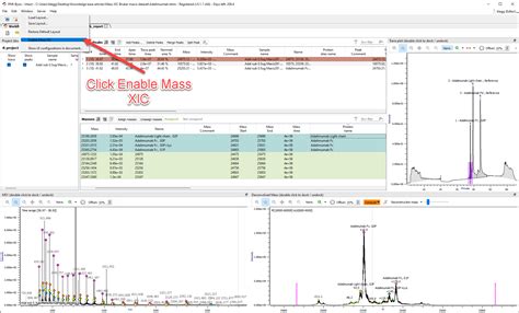 How To Enable Mass Xic Plots During Intact Analysis Protein Metrics