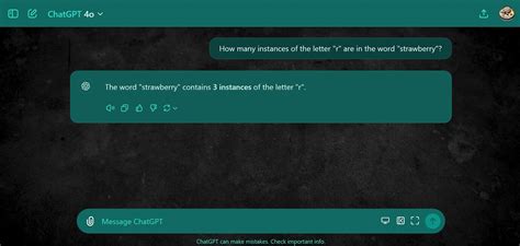 incorrect count of r characters in the word strawberry“ use cases and examples openai