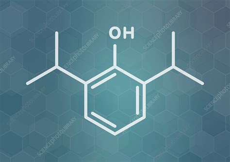Propofol Anesthetic Drug Molecular Model Stock Image F0252969