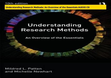Understanding Research Methods An Overview Of The Essentials Audio Cd
