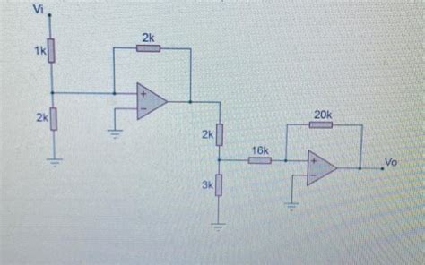 Solved Vi Input And Vo Output Voltages Are Shown In The