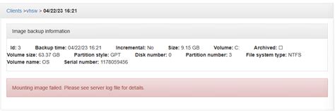Image Backup Processingmount Problems Server Urbackup Discourse