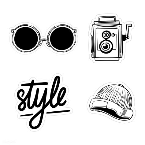 33 Aesthetic Stickers Black And White Caca Doresde