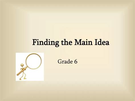Ppt Finding The Main Idea Powerpoint Presentation Free Download Worksheets Library
