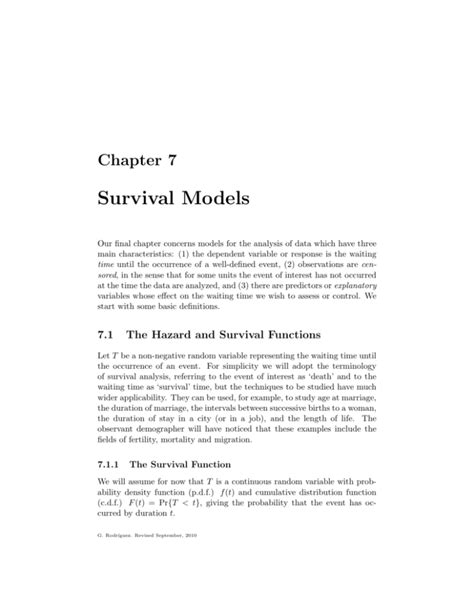 7 Survival Models