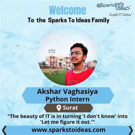 Sparks To Ideas On Linkedin Pythoninternship Pythondeveloper