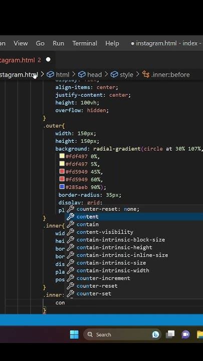 How To Create Instagram Logo Html Css Youtube