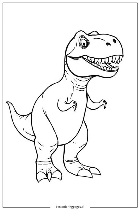 21 หน้าระบายสีภาพระบายสี ไดโนเสาร์ T Rex Pdf และ Png สำหรับพิมพ์ฟรี