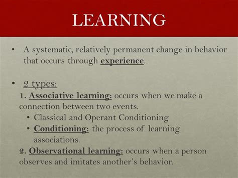 Associative Learning