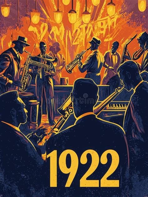 Jazz Musicians Perform In A Vibrant Venue During The 1920s Celebrating