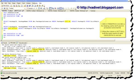 Sql Server Performance For Not Exists Vs Not In