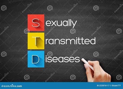 STD Sexually Transmitted Diseases Acronym Health Concept On Blackboard Stock Image Image Of