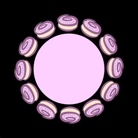 Donut Circle Banner With Place For Text Baking Postcard Square