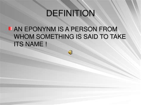 Ppt Eponym Powerpoint Presentation Free Download Id9630608