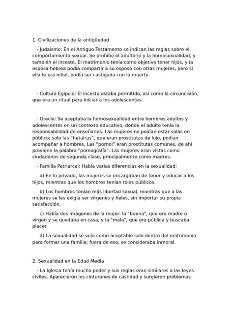 Historia De La Sexualidad Pdf La Sexualidad Humana Masturbación