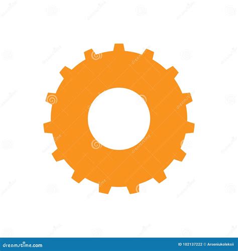 Simple Cogwheel Icon Stock Vector Illustration Of Simple 102137222