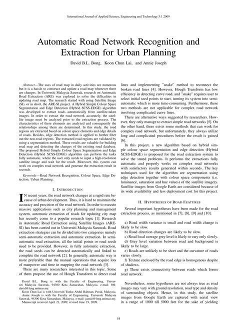 Pdf Automatic Road Network Recognition And Extraction For Urban Planning