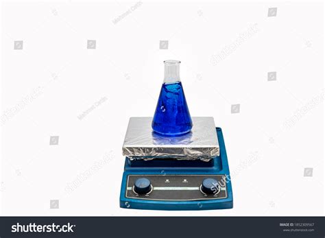 Erlenmeyer Flask Blue Solution On Magnetic Stock Photo 1852309567 Shutterstock