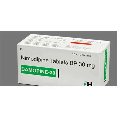 Nimodipine Tablets Bp 30 Mg At Rs 110 Stripe Nimodipine Tablet In Vadodara Id 2853880128648