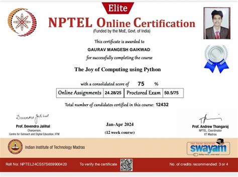 Gaurav Gaikwad On Linkedin Programmingworld Pythonskills Iitmadras