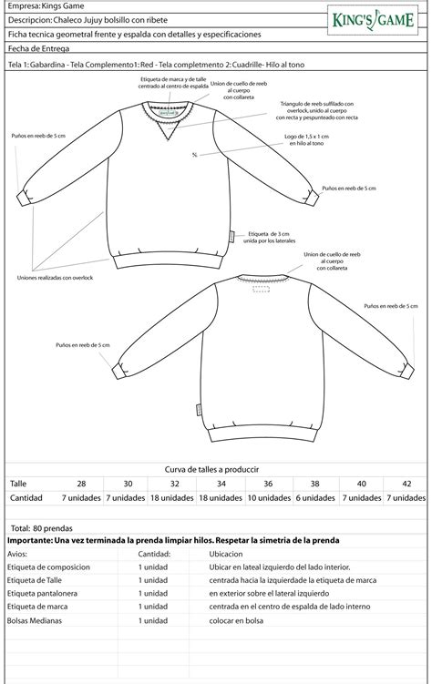 Ficha Tecnica De Moda