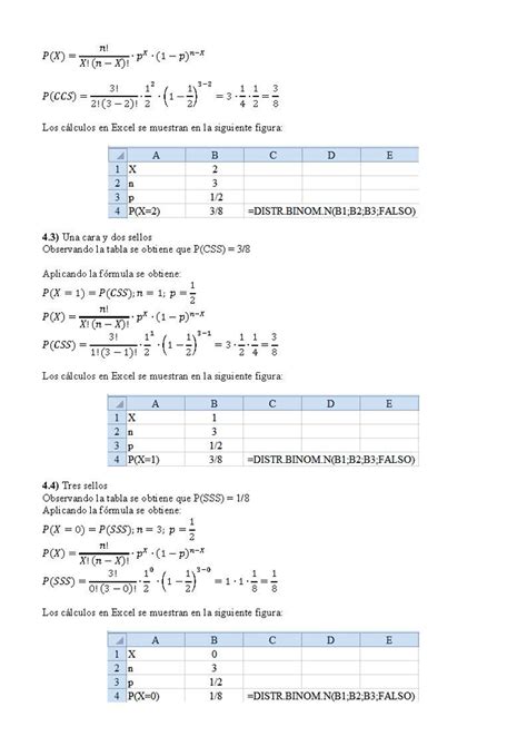Distribución Binomial Con Excel Winstats Y Geogebra