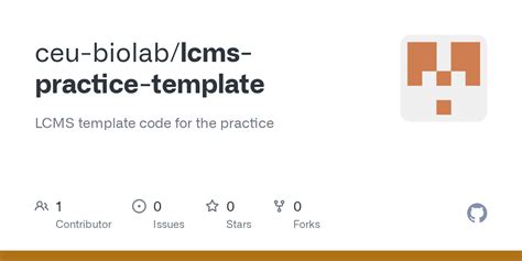 Github Ceu Biolab Lcms Practice Template Lcms Template Code For The