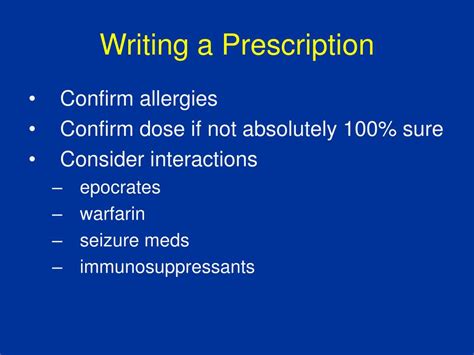 PPT Writing A Prescription PowerPoint Presentation Free Download ID