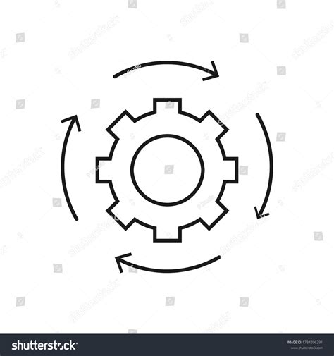 Workflow Outline Icon Vector Graphic Design Stock Vector Royalty Free 1734206291 Shutterstock
