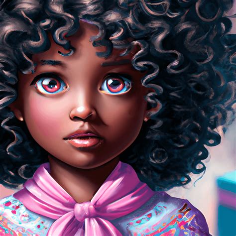 Cute Black Girl In Candyland · Creative Fabrica