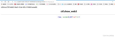 Ctfshow Web第三关 文件包含和php伪代码文件包含伪代码web解题 Csdn博客