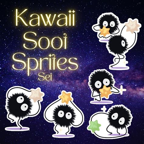 Kawaii Soot Spirits Vinyl Sticker Bundle Etsy