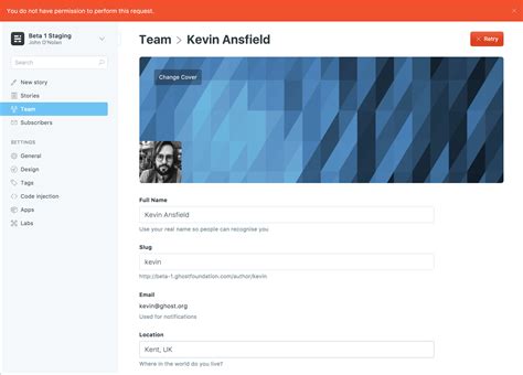 Administrator Permissions · Issue 8602 · Tryghostghost · Github