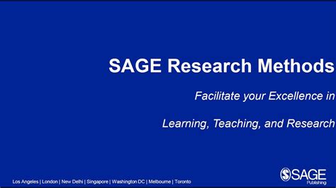 Sage Research Methods Database First Workshop 20210616 Youtube